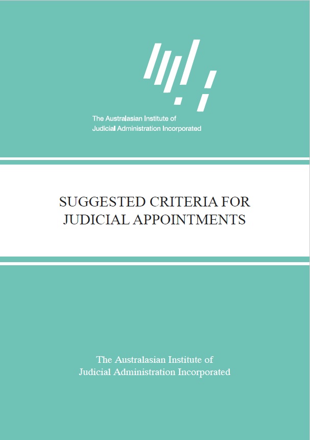 Suggested Criteria for Judicial Appointments | DDTC Library